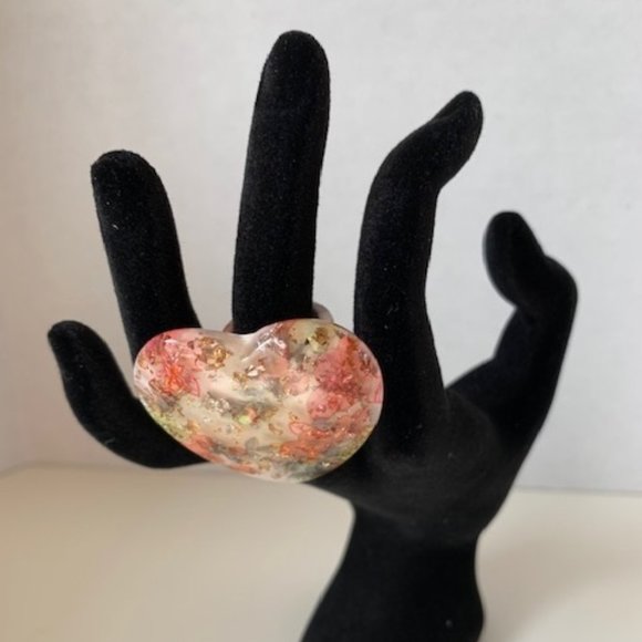 Jewelry | Vintage Lucite Heart Ring | Poshmark